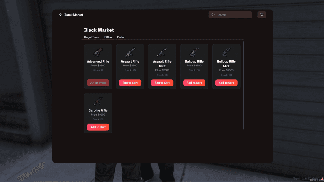 Black Market FiveM Script for ESX, QBCore & QBox Roleplay | GitHub