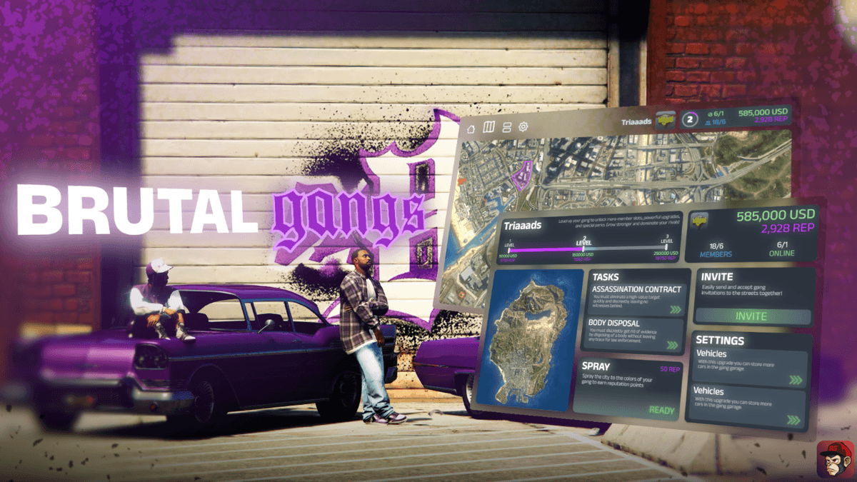 Brutal Scripts Brutal Gangs - Dynamic FiveM Gang Warfare