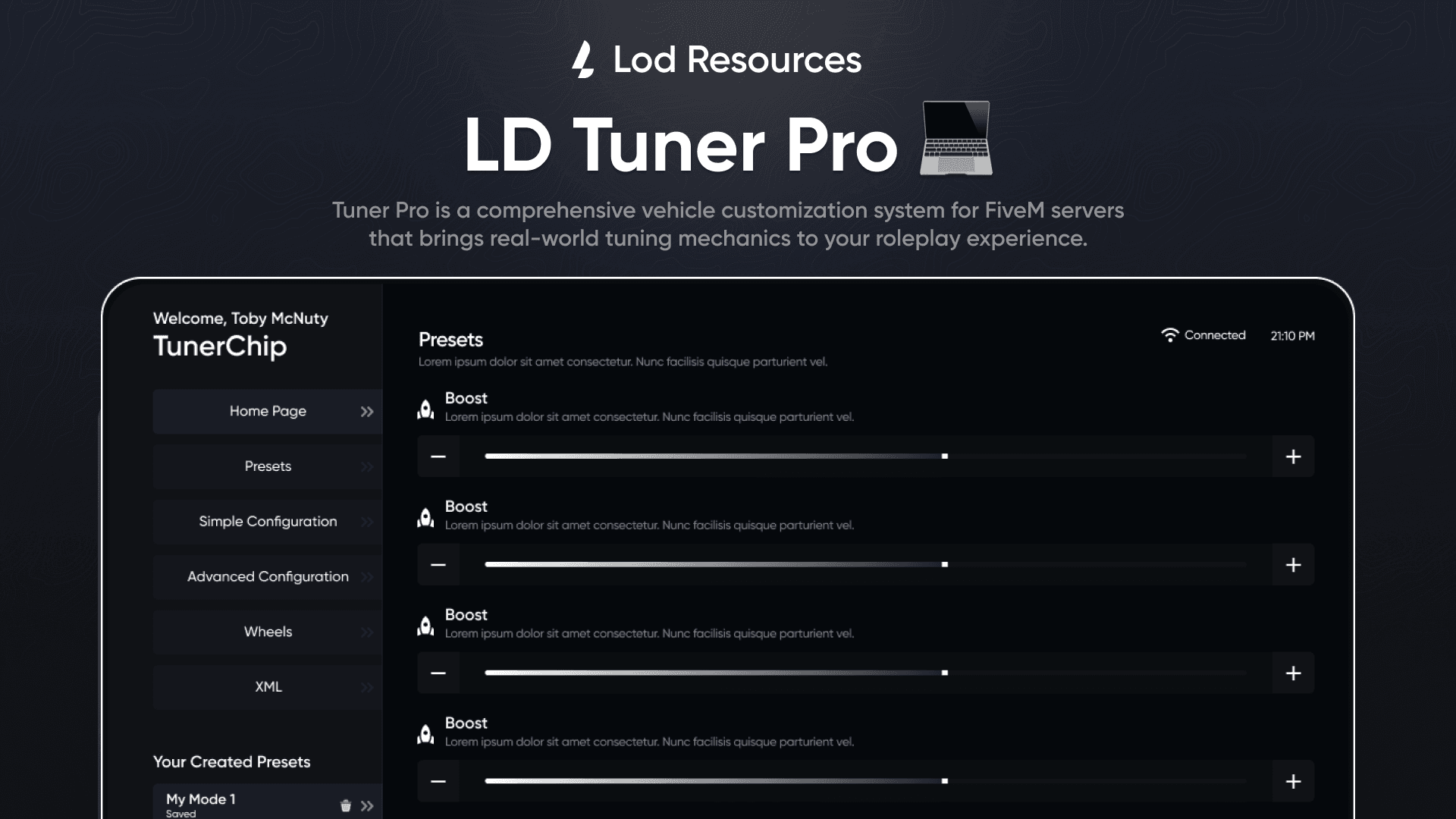 Lod LD Tuner Pro - Realistic FiveM Vehicle Customization