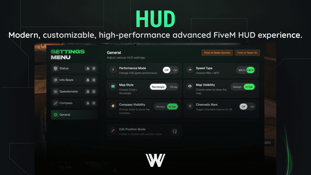 FiveM Advanced Hud Script | WASDSTORE