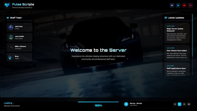 LoadingScreen V1 - FiveM Loading Screen Script | PulseScripts